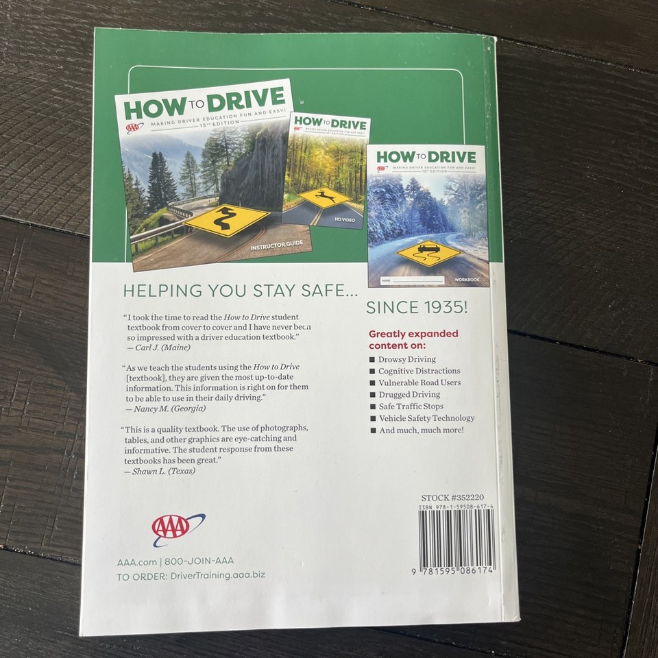 How To Drive AAA 15th Edition - Student Textbook | eBay