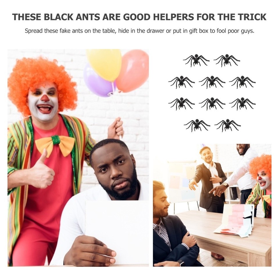 10 Pcs Realistic Imitation Bugs Fake Ant Halloween Party Supplies ...