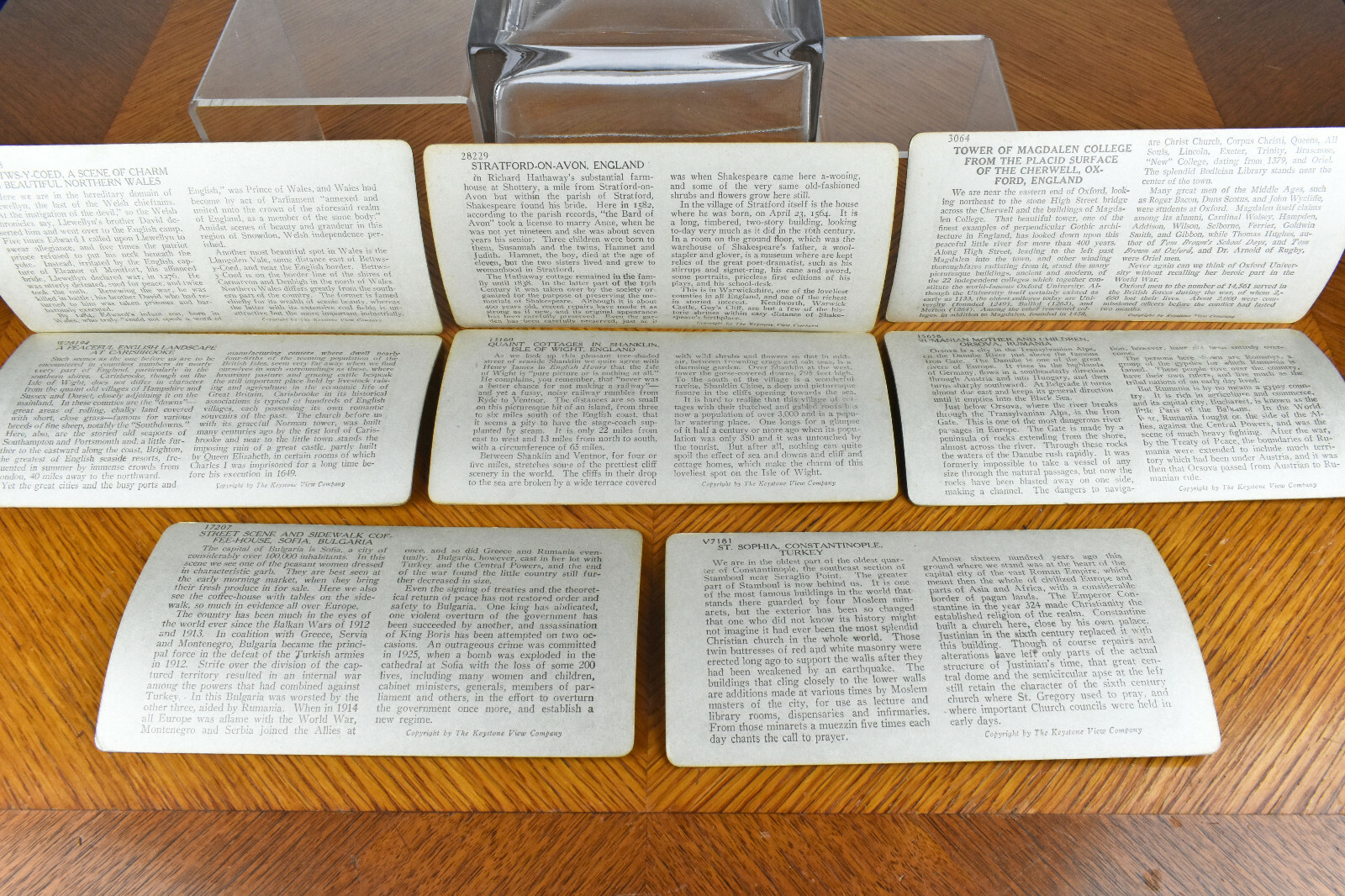 Eight VTG Keystone View Co Stereographic Stereoscope Cards Tour of the ...