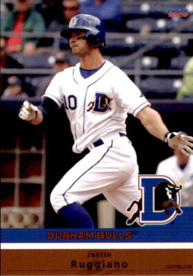 2009 Durham Bulls Choice #25 Justin Ruggiano Austin Texas TX Baseball ...