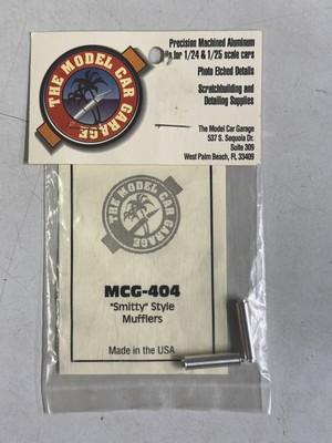 THE MODEL CAR GARAGE 1:24 1:25 parts PAIR (2) "SMITTY" STYLE MUFFLERS # ...
