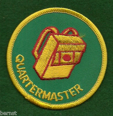 VINTAGE BOY SCOUT POSITION PATCH - WHITE BACK - QUARTERMASTER | eBay