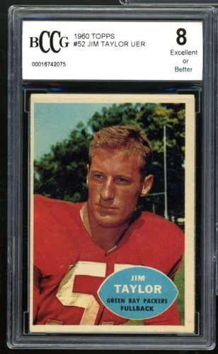 1960 Topps #52 Jim Taylor Card BGS BCCG 8 Excellent+ | eBay