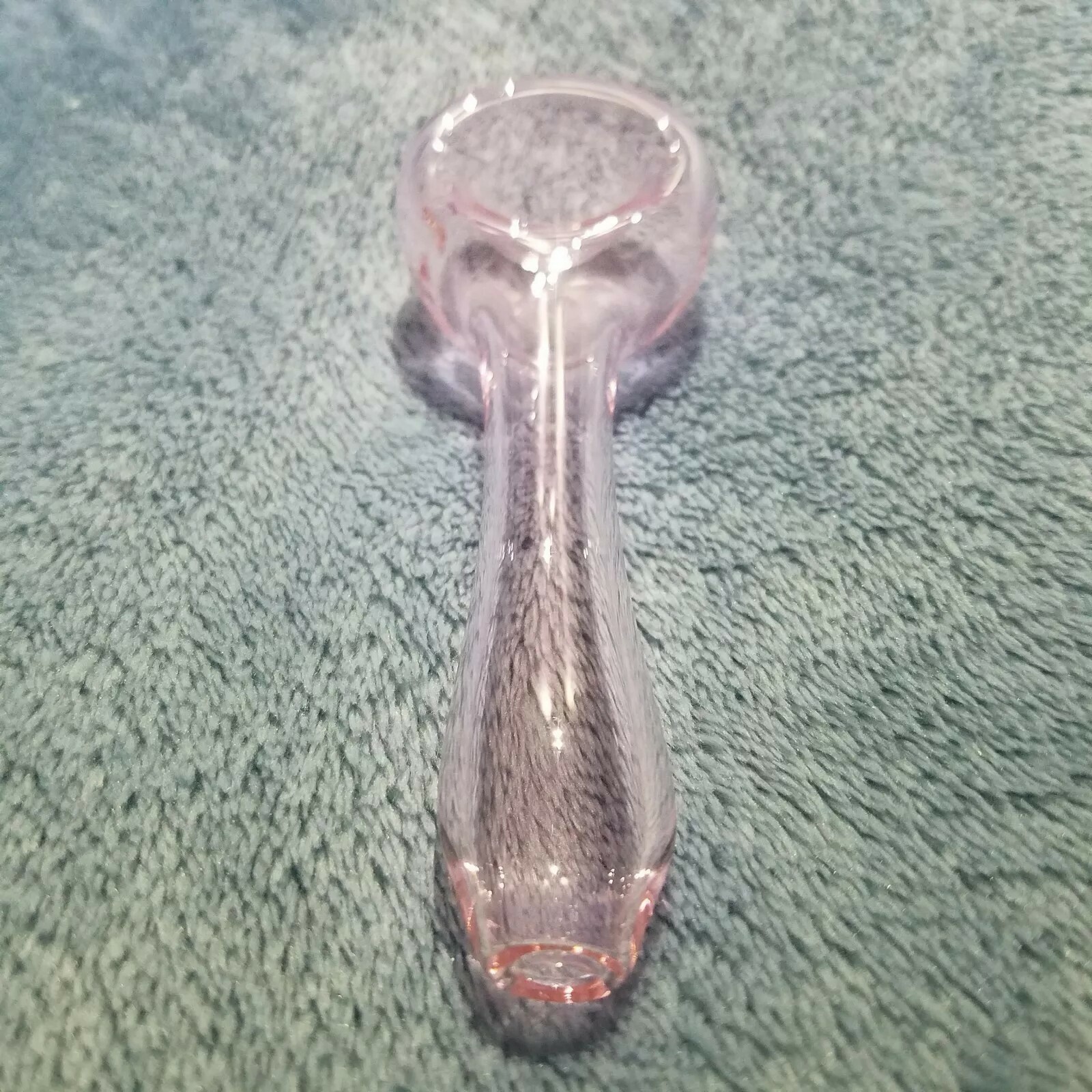 Small Rosey Pink Smoking Pipe Tobacco Herb Portable Glass Spoon Pocket ...