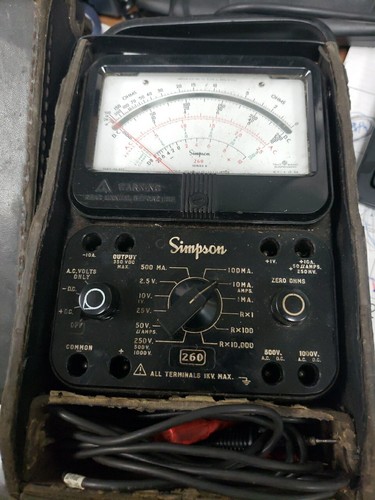 vintage simpson 260 multimeter With Case And Leads | eBay