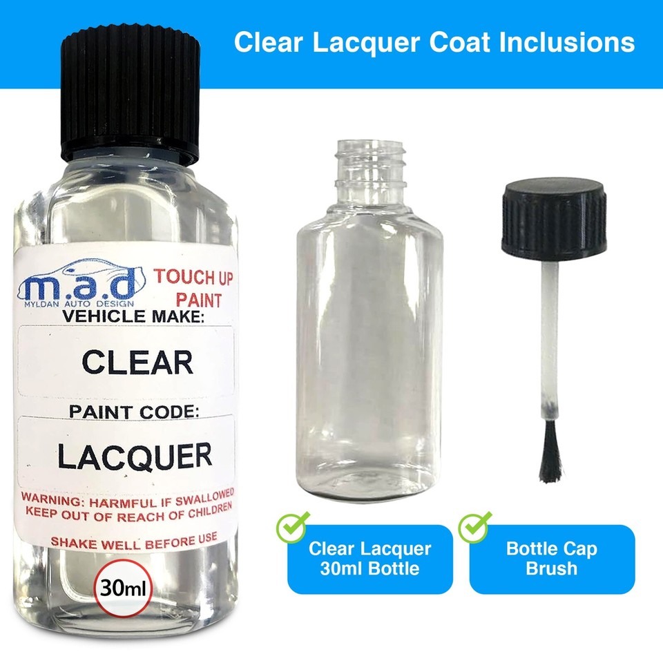 30ML Clear Lacquer Coat For Car Paint Touch Up Brush Scratch Chip ...