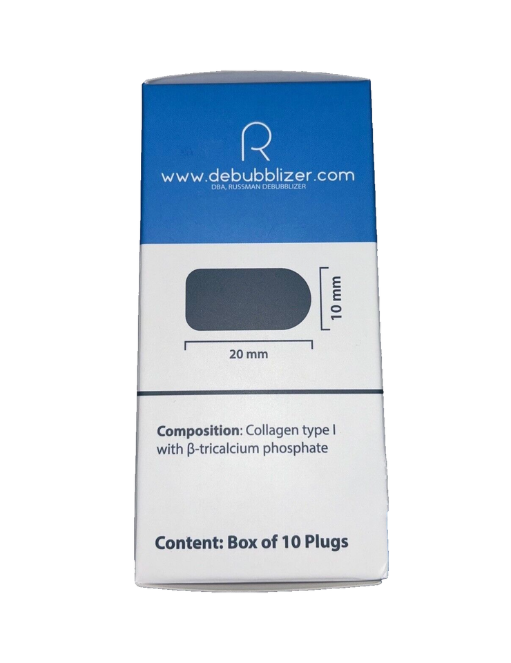 CollaBone Plug Collagen Sponge with Bone Graft, 10 mm x 20 mm, 10/Pk | eBay