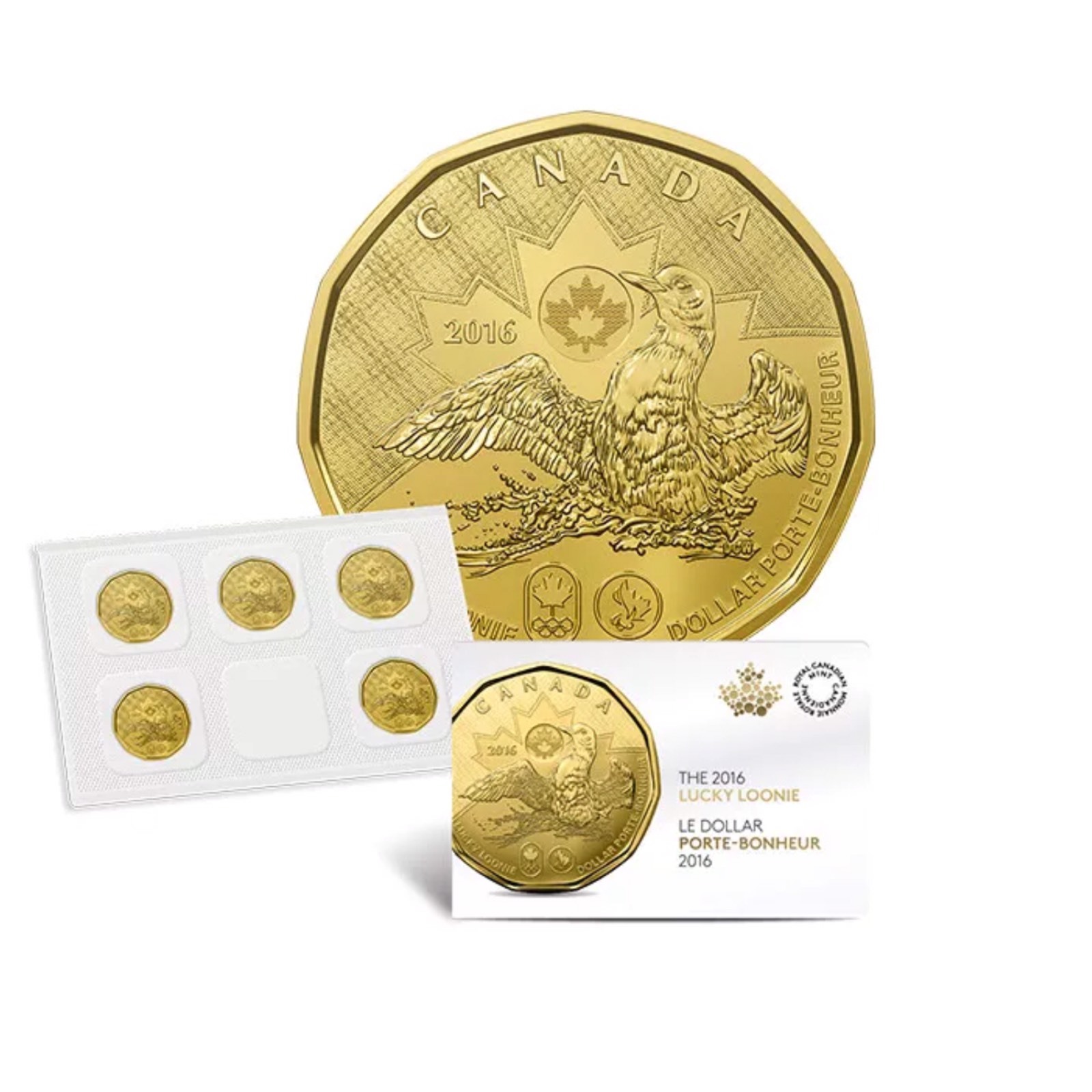 2016 LUCKY LOONIE COIN PACK for the Rio 2016 Olympic (5-loonies ) x 1 ...