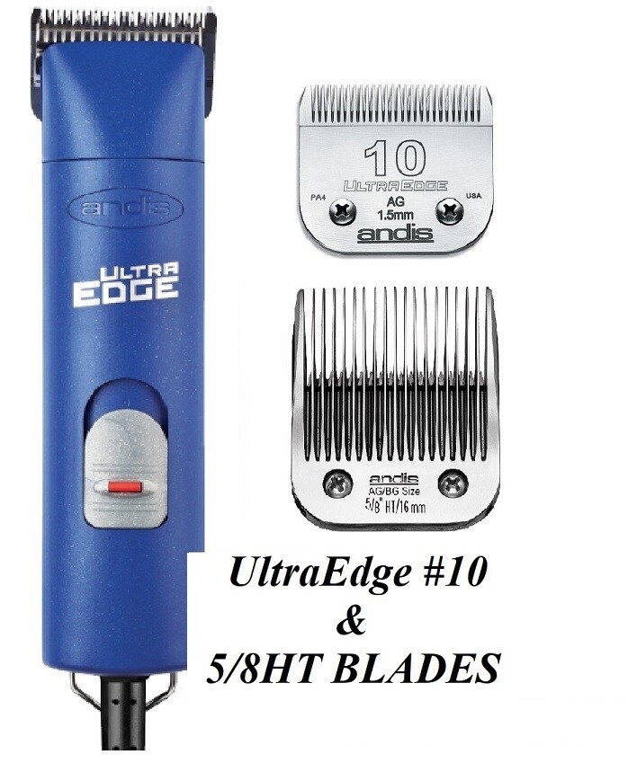 ANDIS ULTRAEDGE AGC 2-Speed Super Duty CLIPPER SET 5/8HT & 10 BLADE PET ...