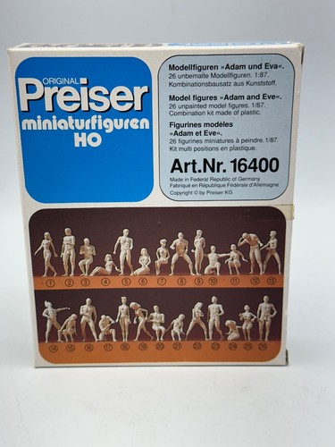 Preiser HO Scale #16400 Adam & Eve Nude Model Figures, 1:87, NIB | eBay