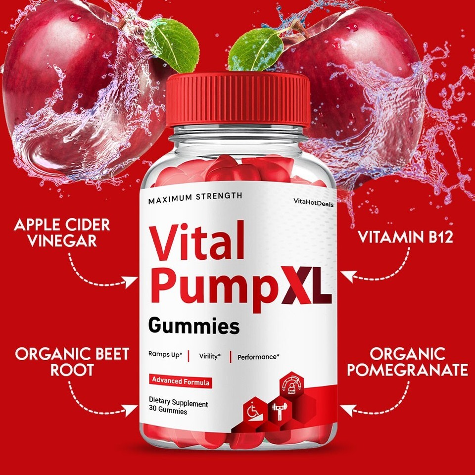 Vital Pump XL Gummies for Men, Max Strength, VitaPlump XL Supplement (3 ...