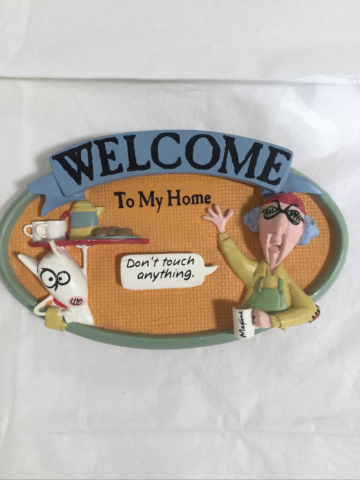 Hallmark Maxine Welcome To My Home Author Wagner Signed Stand/ Hang ...