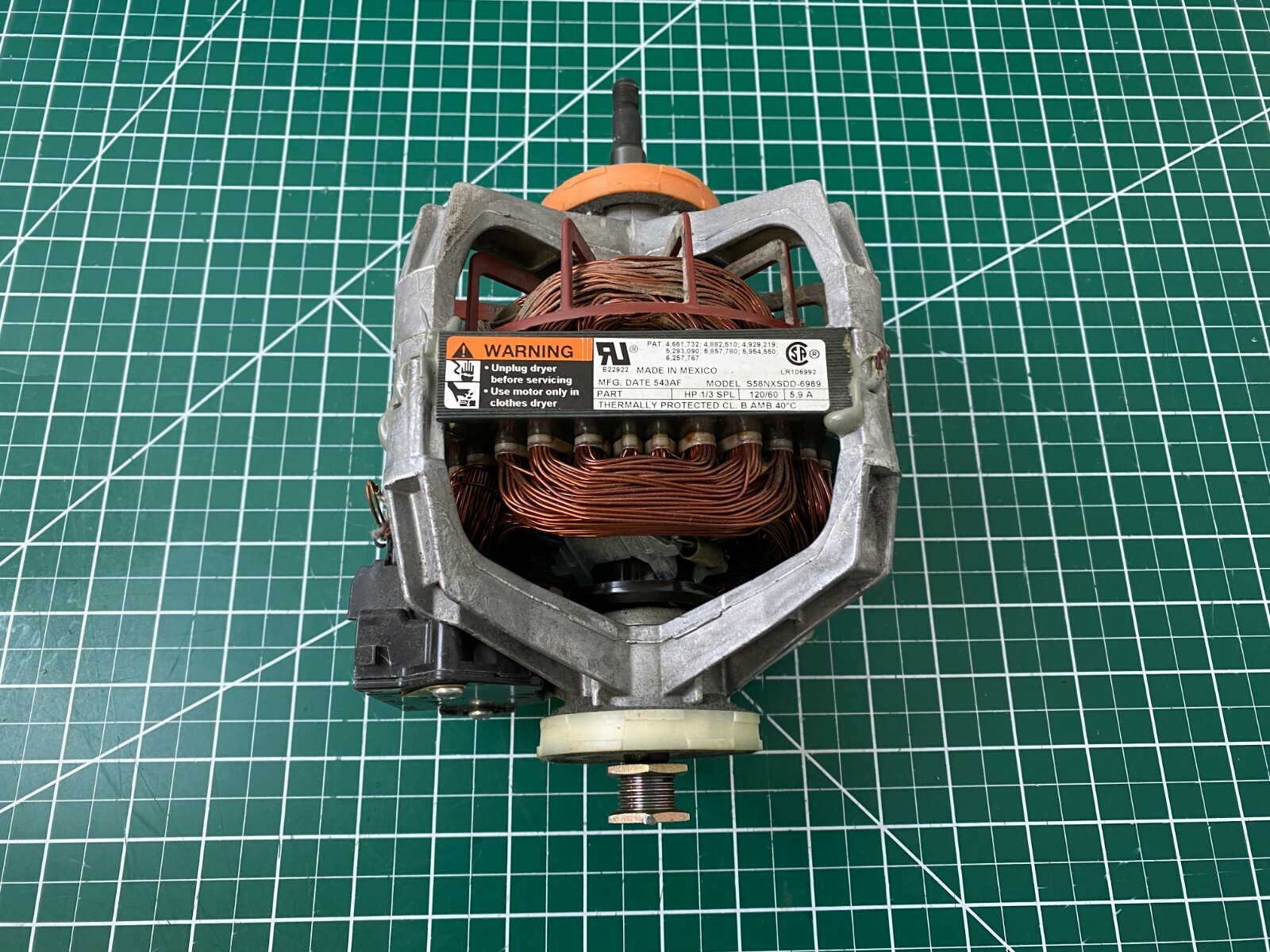 Maytag Dryer Motor | 35001080 | S58NXSDD-6989 | WP35001080 | 4661732 ...