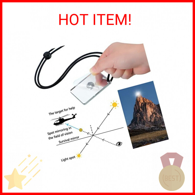 Survival Mirror and Compass Set, Signal Mirror Kit for Hiking ...