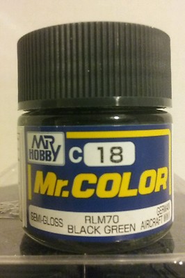Gunze Sangyo "Mr Color" acrylic paint C-18 RLM 70 Black Green 10ml | eBay