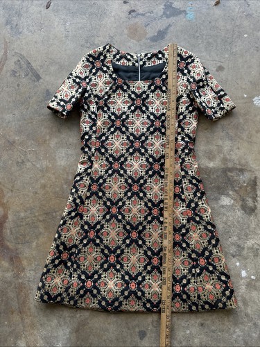 Vintage 60s Metallic Mod Party Dress Size Small | eBay