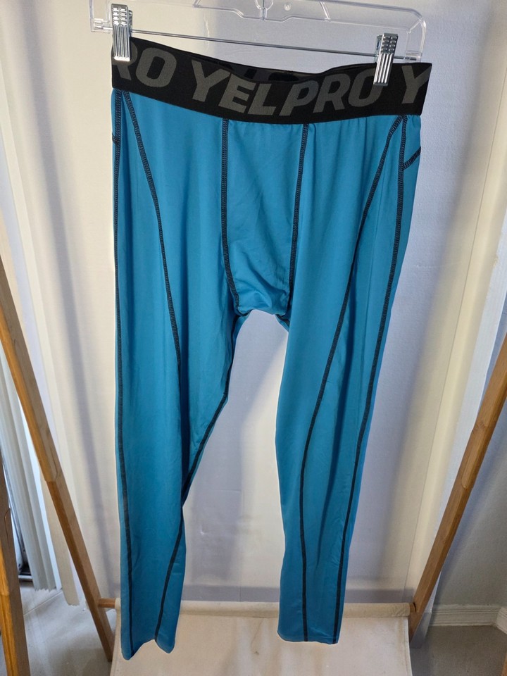 Yel Pro Mens Large Blue Performance Compression Base Layer Training ...