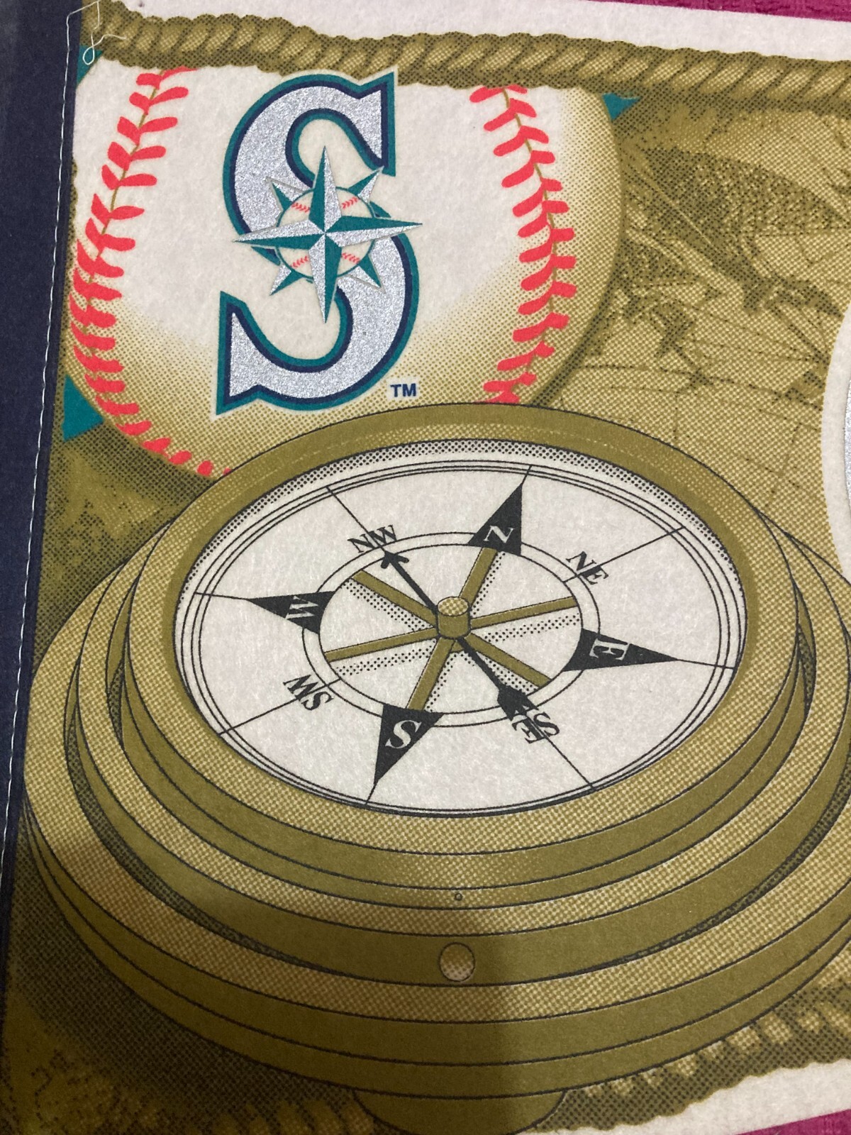 VTG MLB Banner Souvenir Pennant SEATTLE MARINERS BASEBALL WINCRAFT ...
