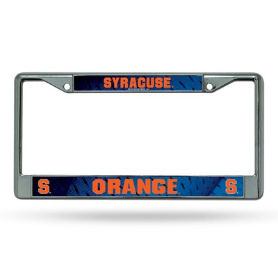 Syracuse Orange License Plate Frame Chrome Printed Insert | eBay