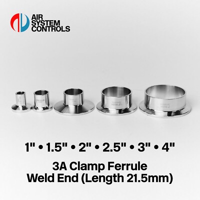 Heavy Duty - Stainless Steel Tank Ferrule - 3A - Clamp - Weld End | eBay UK