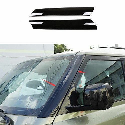 Black Front Windshield Both Side Panel Trim 2PCSFor Defender 110 90 ...
