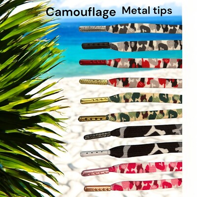 NEW Strings Camo Shoelaces 45 Long Great Colors. | eBay