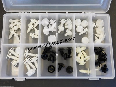 60 Interior Door Trim Plastic Panel Retainers Clips Kit Ford CAR & VAN ...