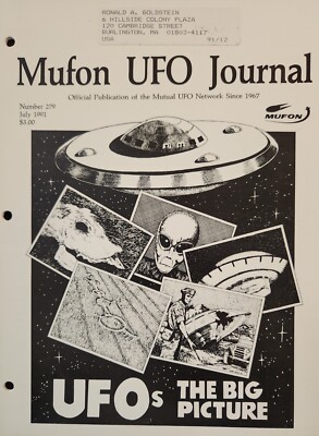MUFON UFO Journal Mutual UFO Network Magazine #279 July 1991 | eBay