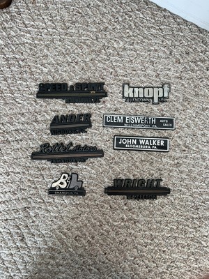 Lot of 8 Vintage Car Dealer Emblems Nameplates - Plastic | eBay