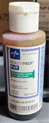 READYPREP PVP Povidone Betadine Topical Prep Solution 2oz Bottle ...