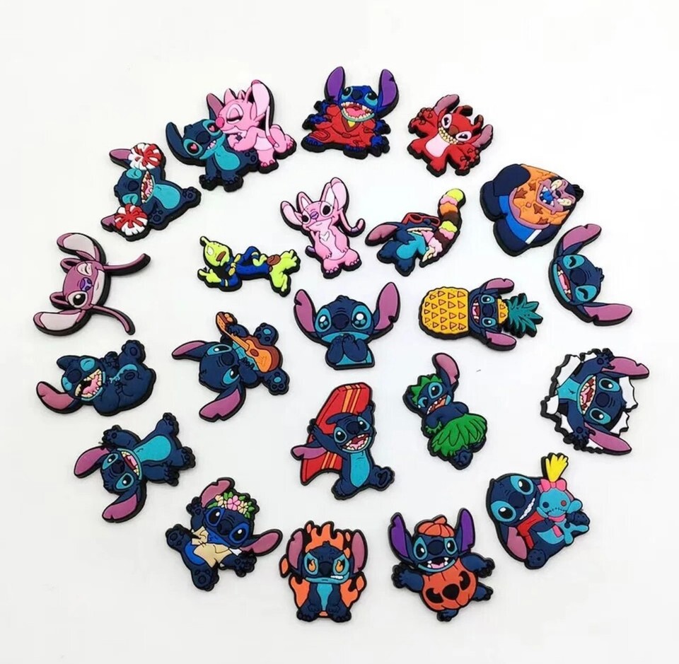 Disney Stitch Hula Dancer Cheer Playing Ukulele Shoe Charms 22 Pcs | eBay