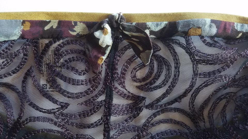 Lou Paris Bra and Pantie Set, deep purple soutache lace w crepe trim ...
