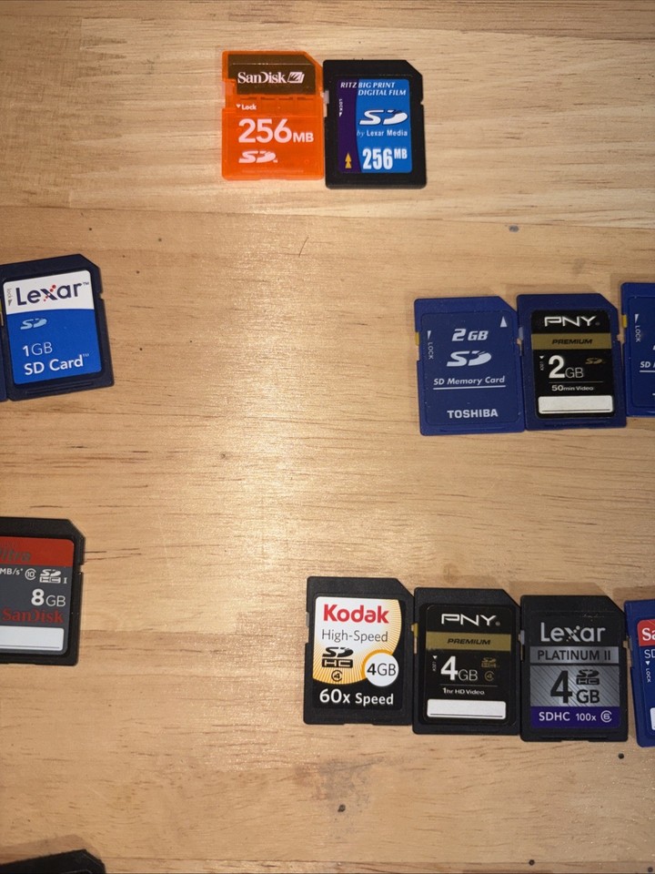Mixed lot SD Cards - see photos for details - lot 702 | eBay