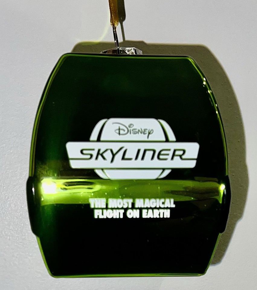 Disney Parks Skyliner MICKEY’S RUNAWAY TRAIN Glass Christmas Ornament ...