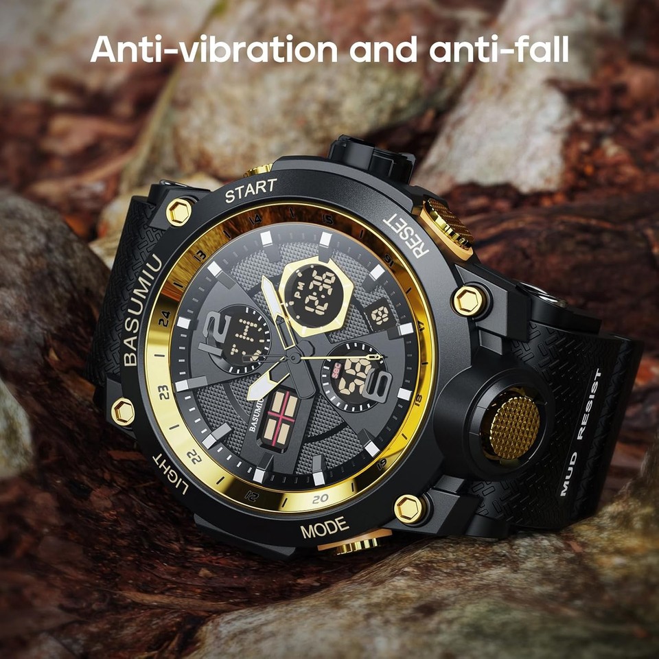Mens Sports Wrist Watches Analog Digital Tactical Military Watch ...