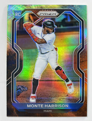 2021 Panini Prizm Cosmic Haze Monte Harrison #118 Rookie RC | eBay