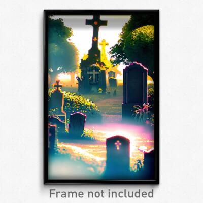Pixel Art Poster - Upbeat Graveyard (8 Bit Psychedelic Trippy Video ...