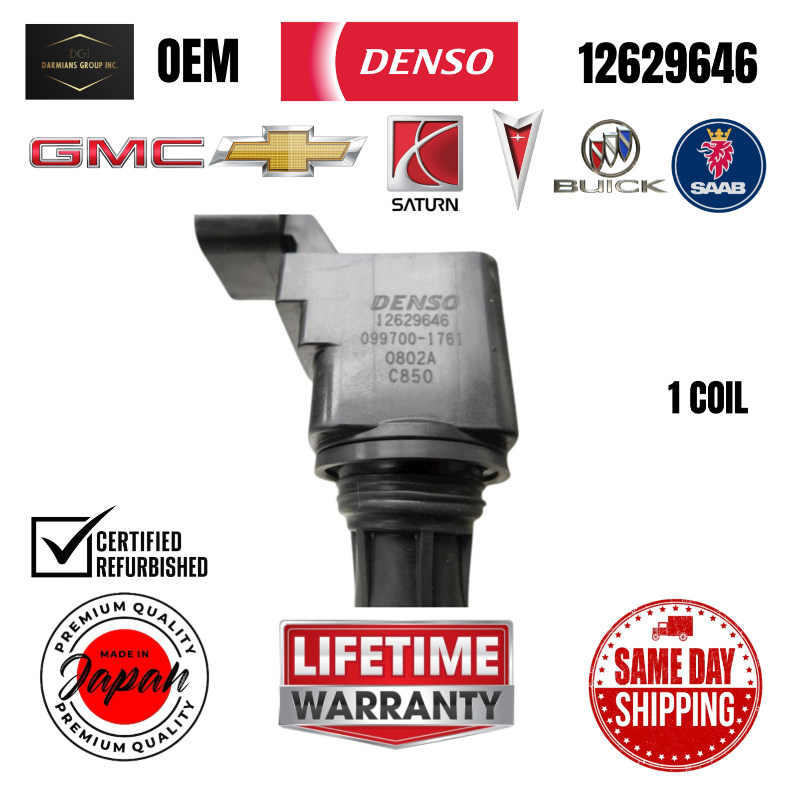 Set of 4 DENSO Uf491 Ignition Coil 12638824 Fits GM for sale online | eBay