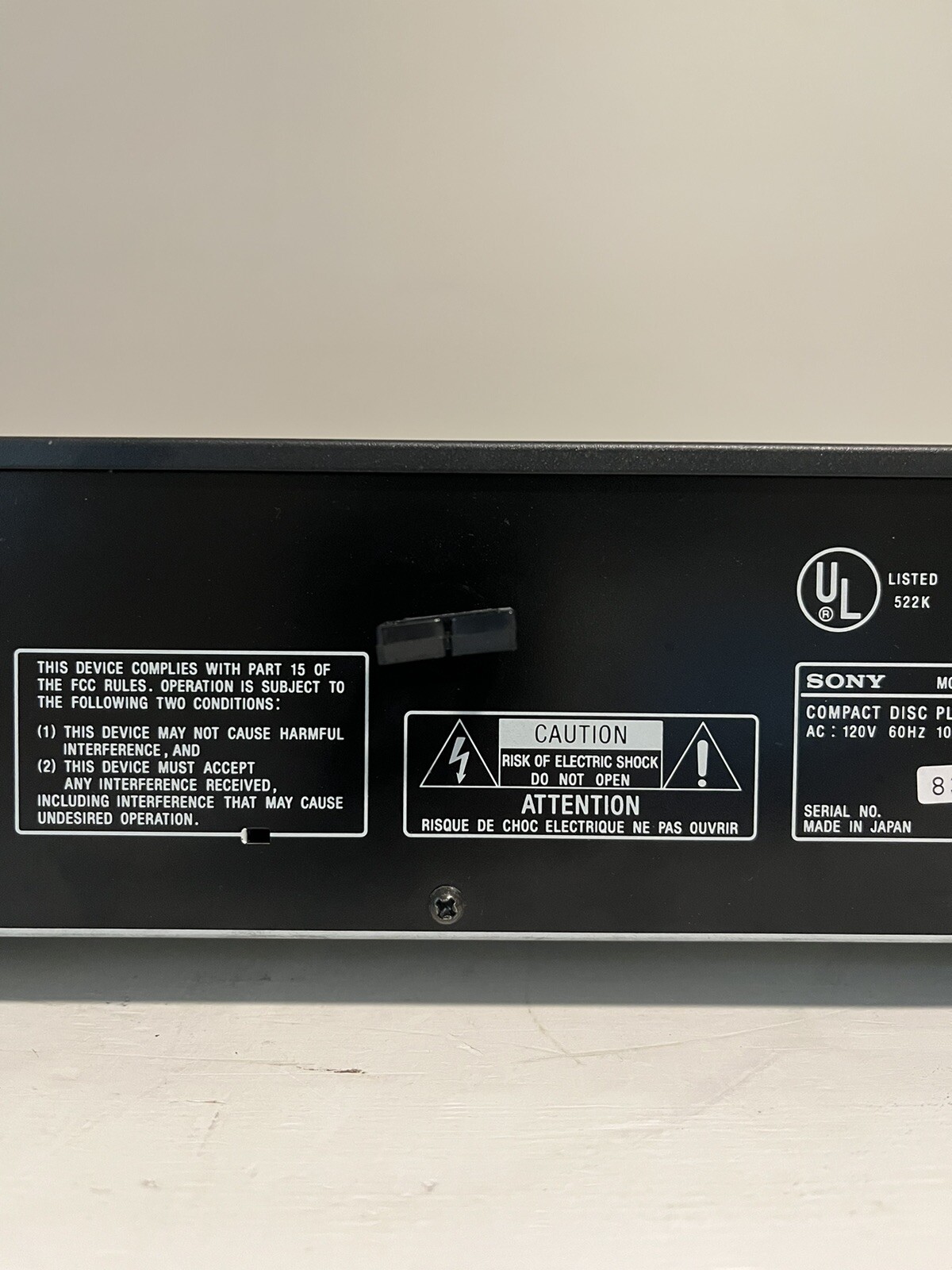 Sony CDP-397 Compact Disc Player - High Density Linear Converter ...