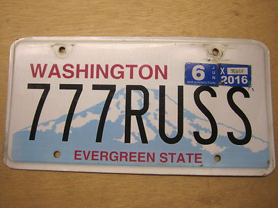 RUSSELL WILSON LICENSE PLATE WASHINGTON 777RUSS | eBay