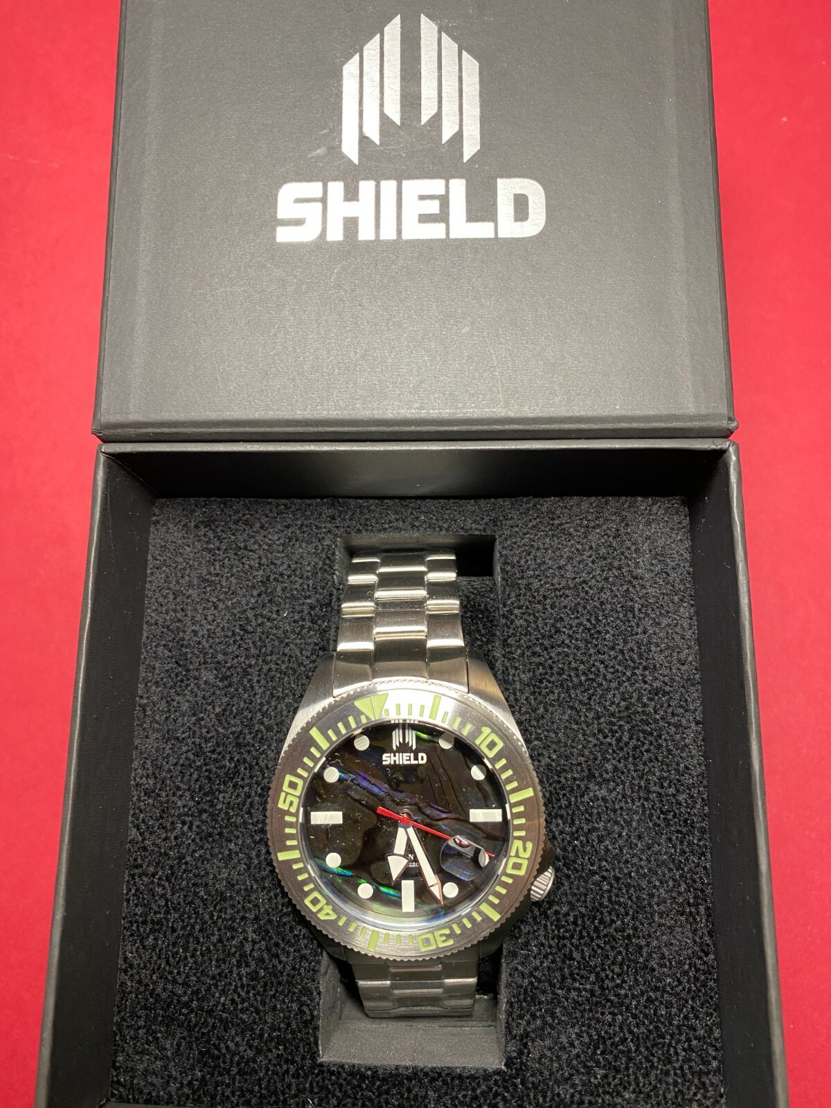 Shield Atlantis Automatic Black Abalone Dial Men's Watch SLDSH108-2 | eBay