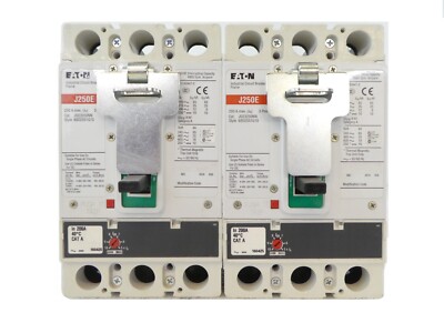 Eaton JGE3250NN Industrial Circuit Breaker J250E 69D2551G10 Lot of 2 ...