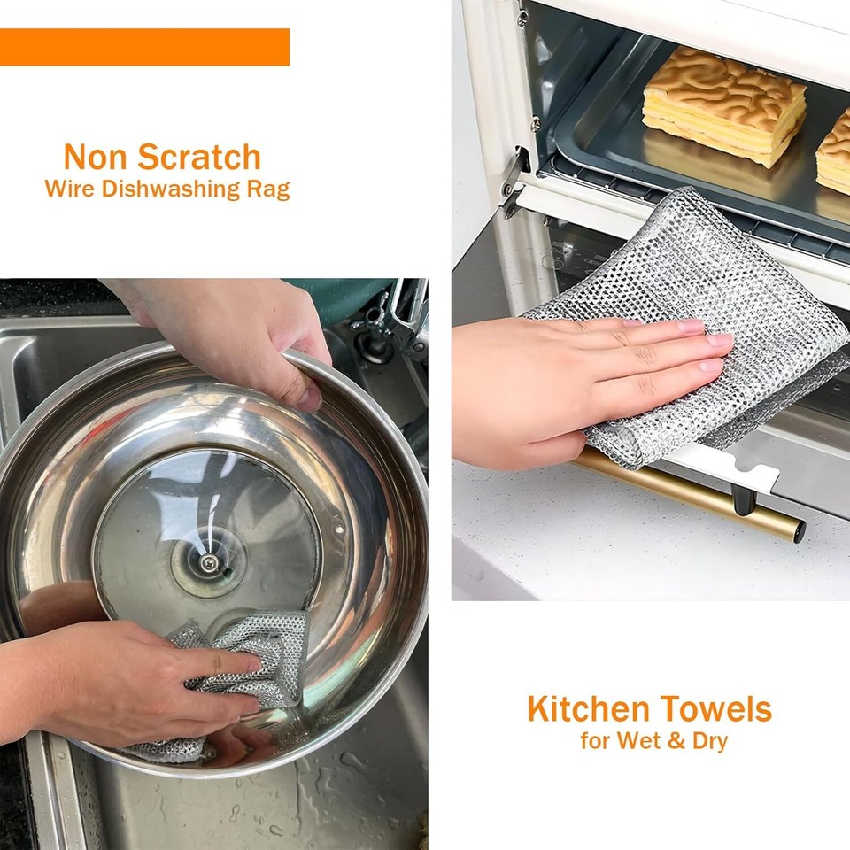 14pack anti-scratch wire cloth single-layer multi-purpose wet&dry ...
