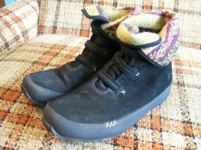 Ahnu Womens 6.5 Black Suede Ankle Booties | eBay