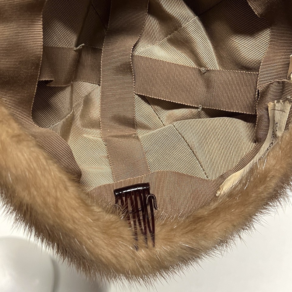 Vintage Women's Brown Fur Hat by Woolf Brothers Union Made W/ Hair ...