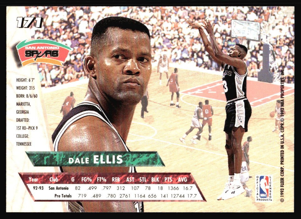 1993 Ultra Dale Ellis #171 San Antonio Spurs | eBay
