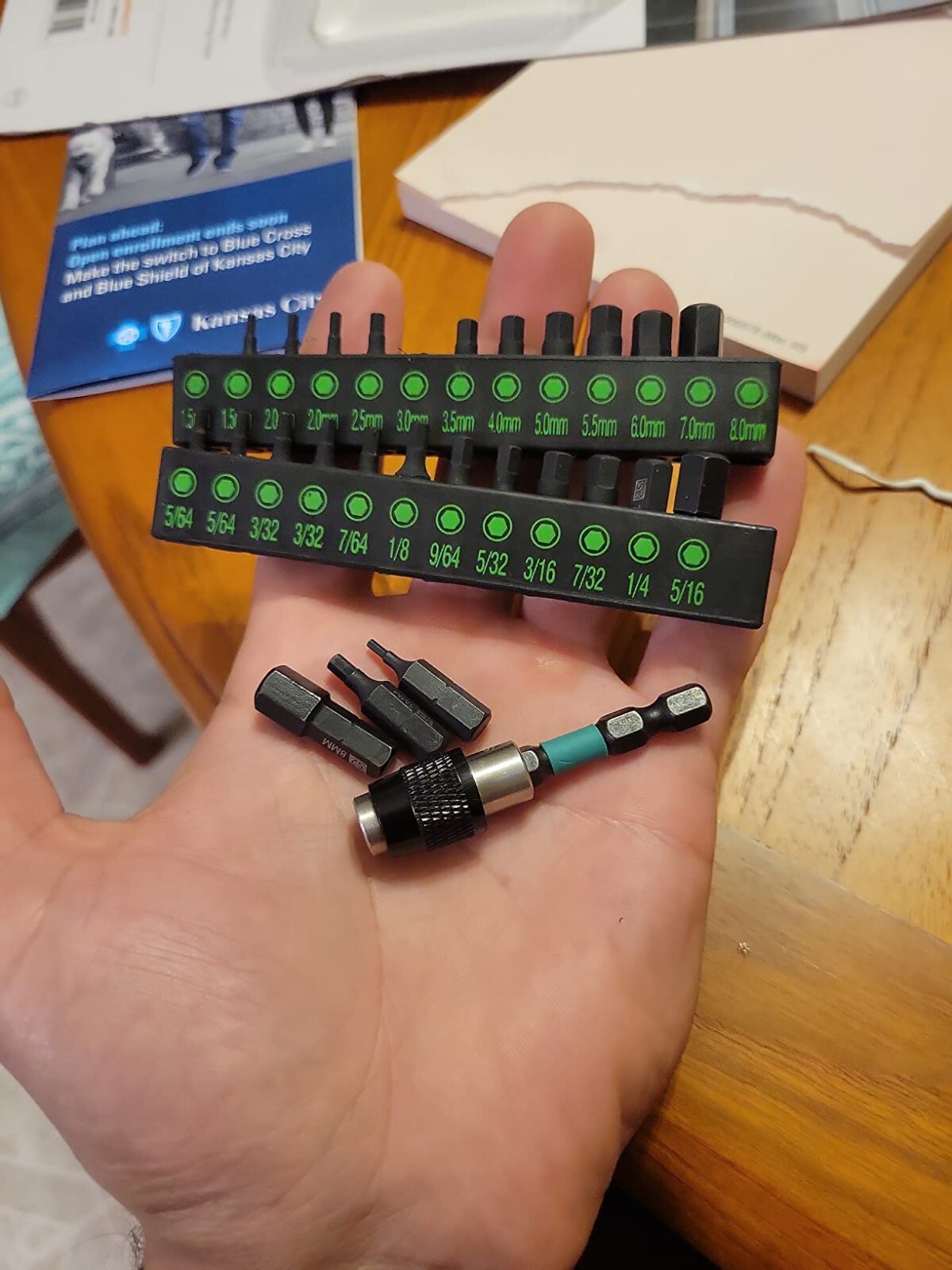 26 Piece Hex Head Allen Wrench Drill Bit Set 1/4Hex Shank Quick Change ...