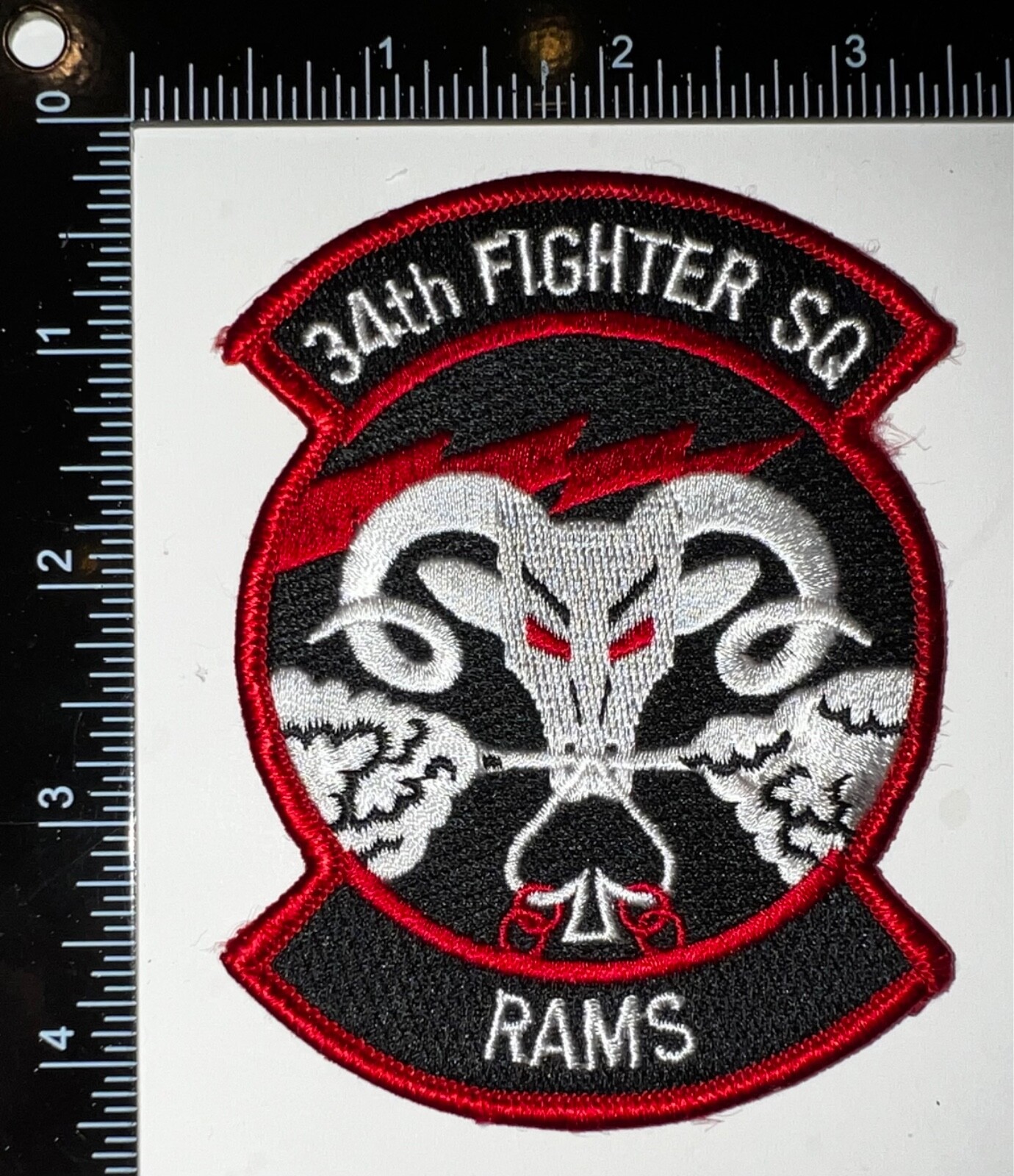 USAF 34th Fighter Squadron Rude Rams Patch | eBay