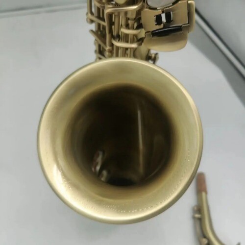 Antique Finish Eb E-flat Alto Saxophone Sax Shell Key Carve Pattern ...