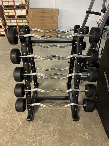 True Iron Ez Curl Fixed Barbell Sets With Rack! | eBay